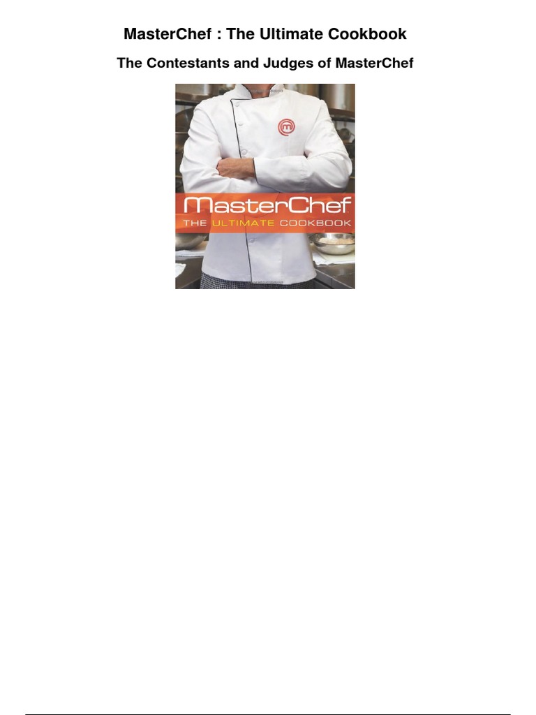 Masterchef Cookbook | PDF