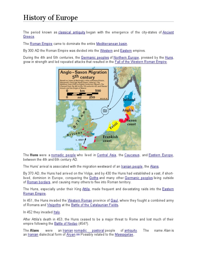 History of Europe | PDF | Huns | Europe Travel