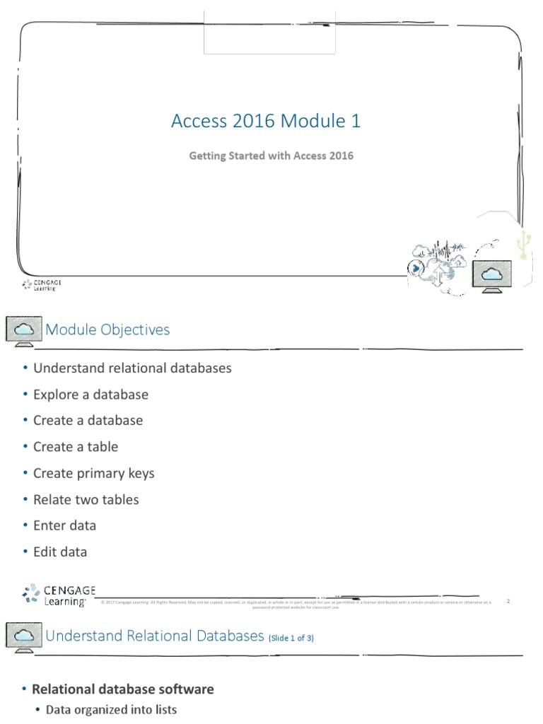 Access 2016 Module 1: Getting Started With Access 2016 | Download Free ...