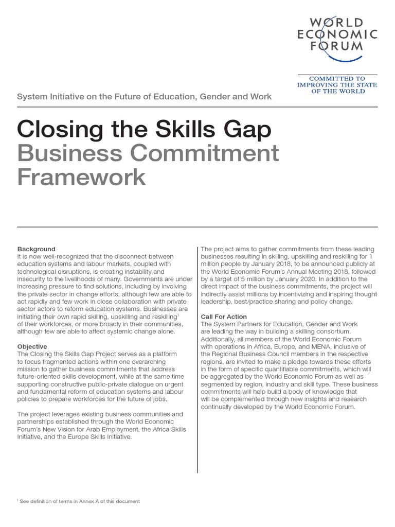 Closing The Skills Gap: Business Commitment Framework | PDF ...