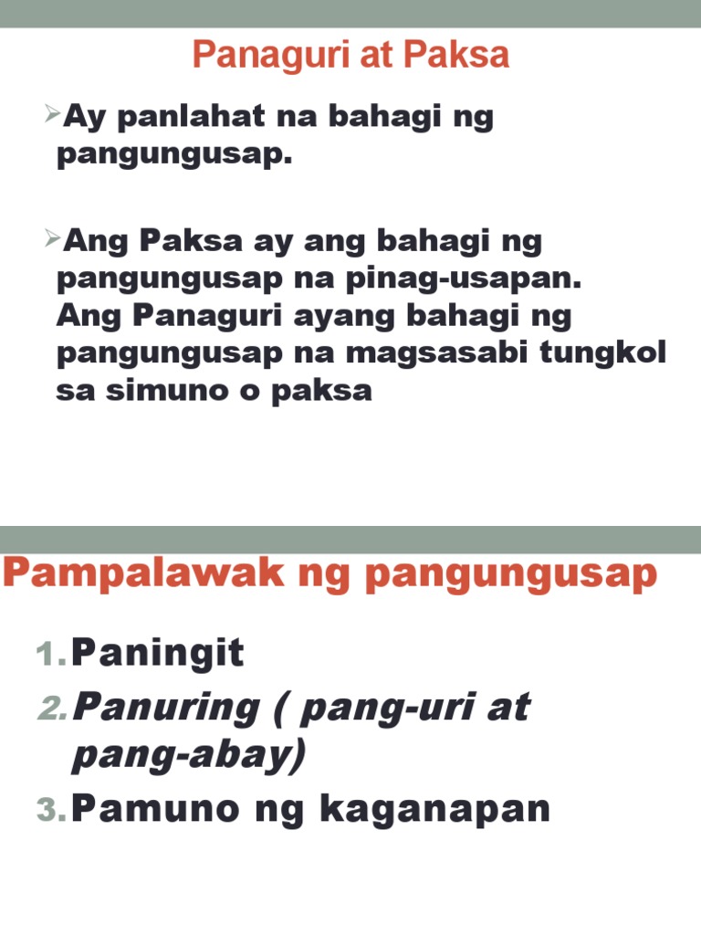 Panaguri at Paksa | PDF