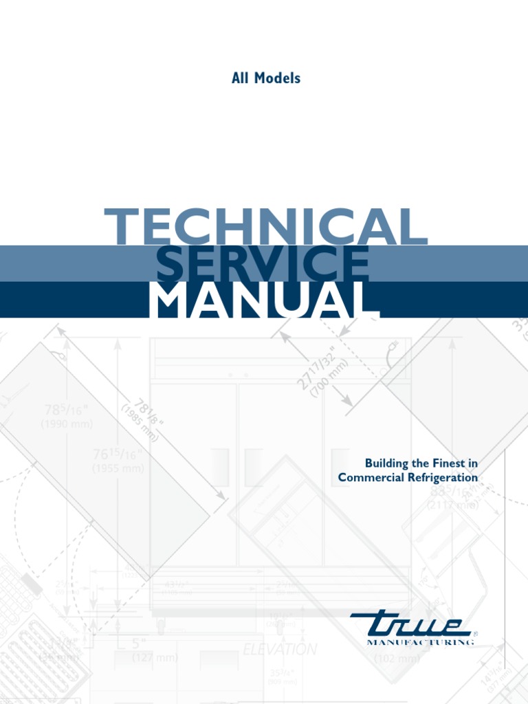 TRUE - TechnicalServiceManual-TableofContents | PDF | Refrigerator | Door
