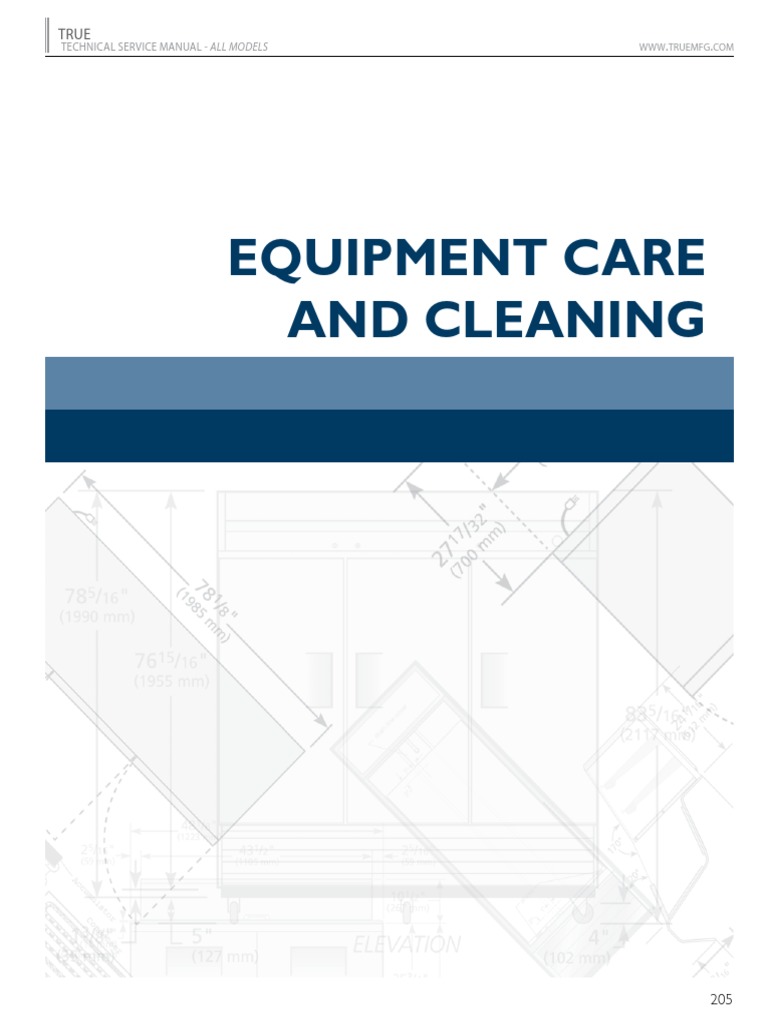 Equipment Care and Cleaning: Technical Service Manual - All Models ...