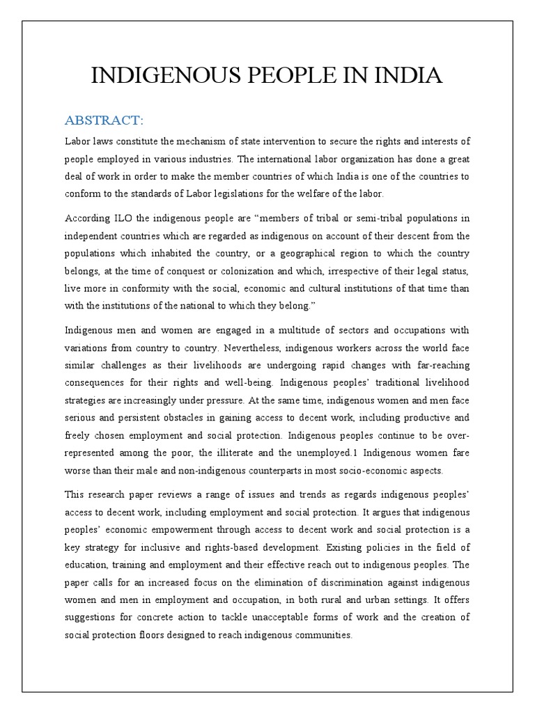 Indigenous People in India | PDF | Social Protection | Indigenous Peoples