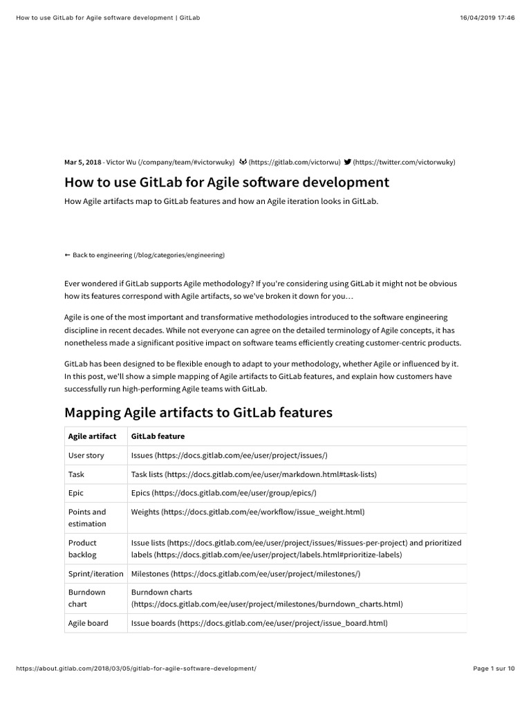 How To Use GitLab For Agile Software Development - GitLab PDF | PDF | Agile Software Development ...