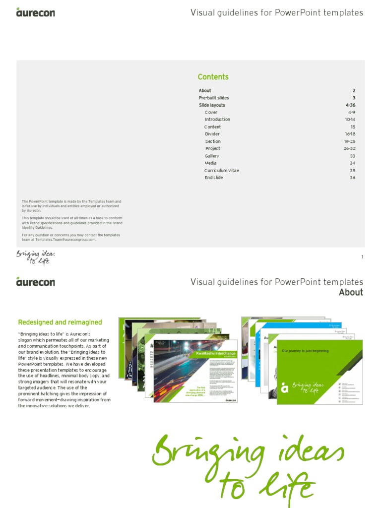 Visual Guidelines For Powerpoint Templates | PDF | Page Layout | Icon ...