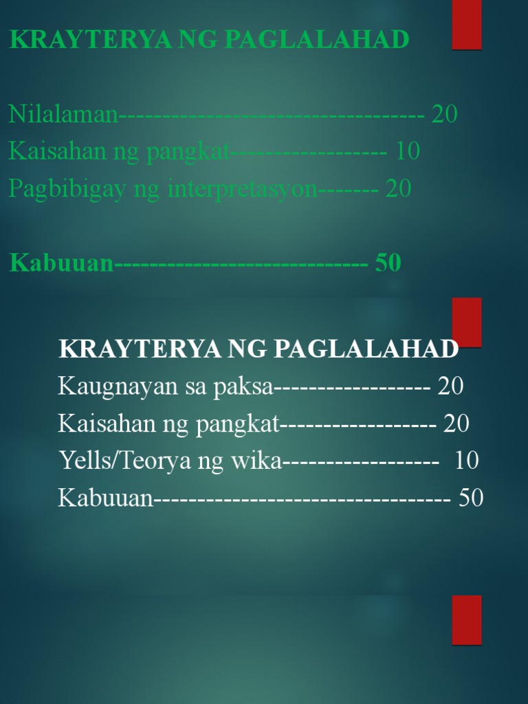 Krayterya | PDF