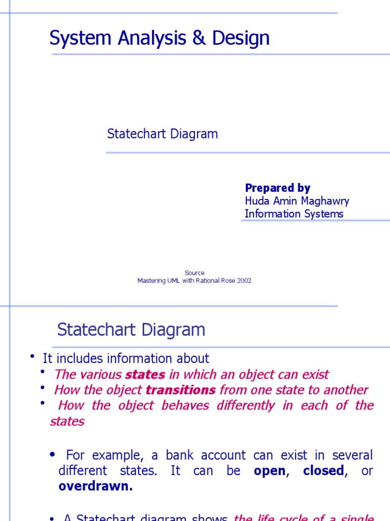 System Analysis & Design: Statechart Diagram | PDF | Computing | Computer Programming