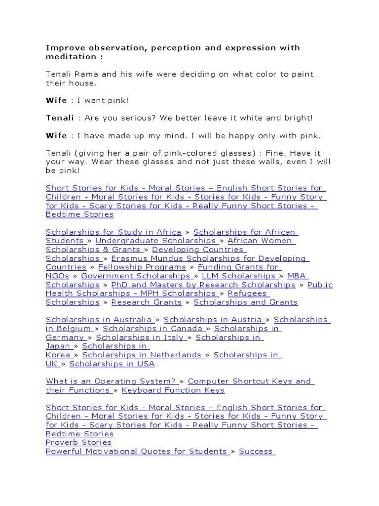 Improve Observation, Perception and Expression With Meditation | PDF ...