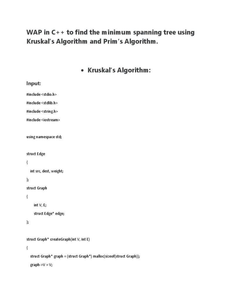 Minimum Spanning Tree Download Free Pdf Mathematical Concepts
