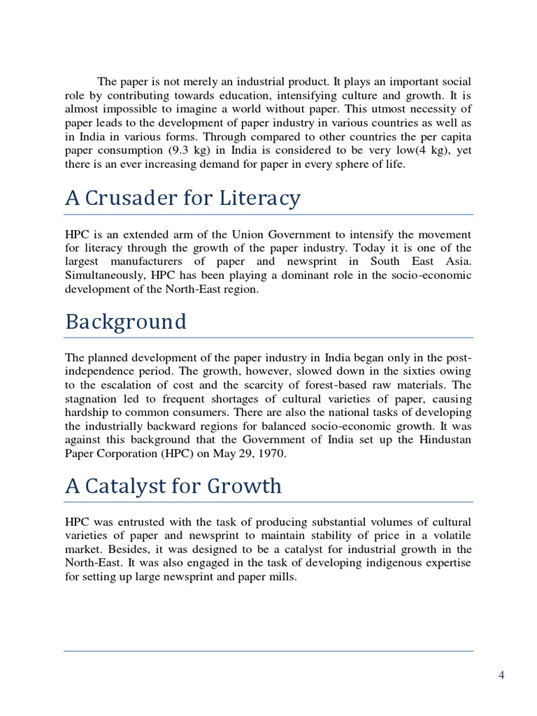 HPC at A Glance | PDF | Newsprint | Paper