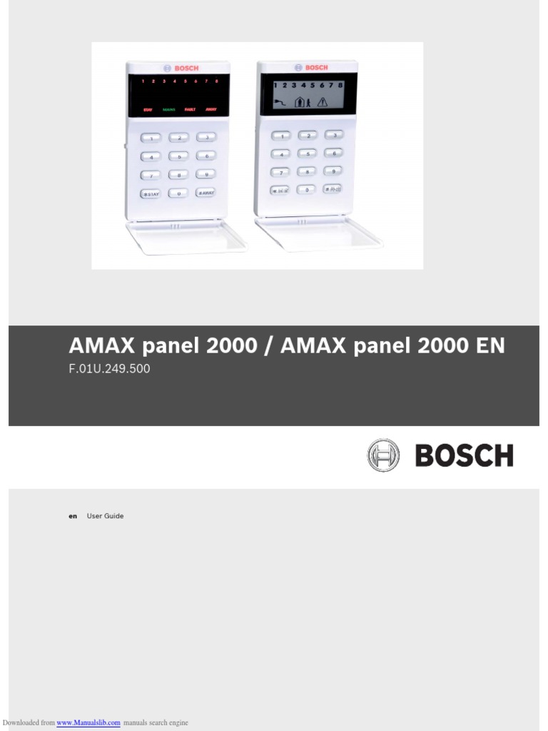 AMAX Panel 2000 / AMAX Panel 2000 EN: User Guide | PDF | Telephone ...