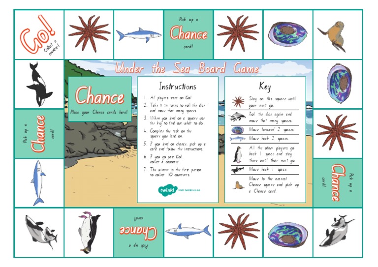 Under The Sea Board Game: Chance | PDF | Games Of Mental Skill ...