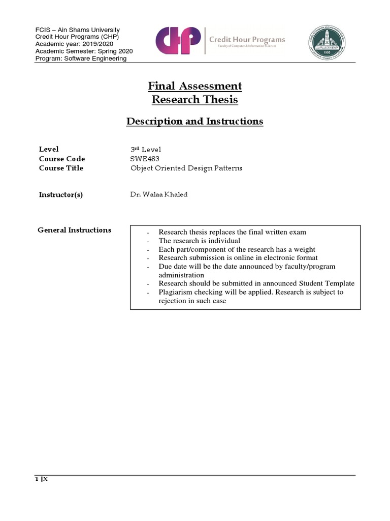 SWE483 - SWE - Object Oriented Design Patterns - Topic2 | PDF | Thesis ...
