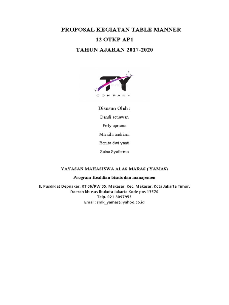 Proposal Table Manner | PDF