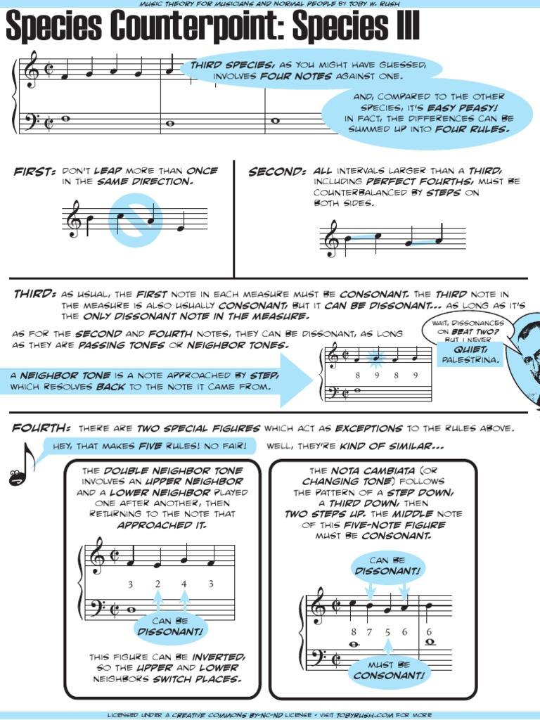 Species Counterpoint - (Species III) | PDF | Pitch (Music) | Melody