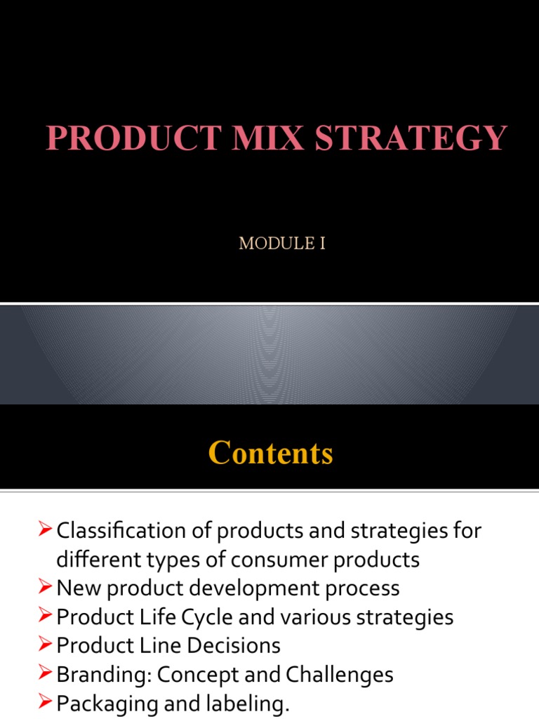 Product Mix Strategy Overview | PDF | Brand | Marketing