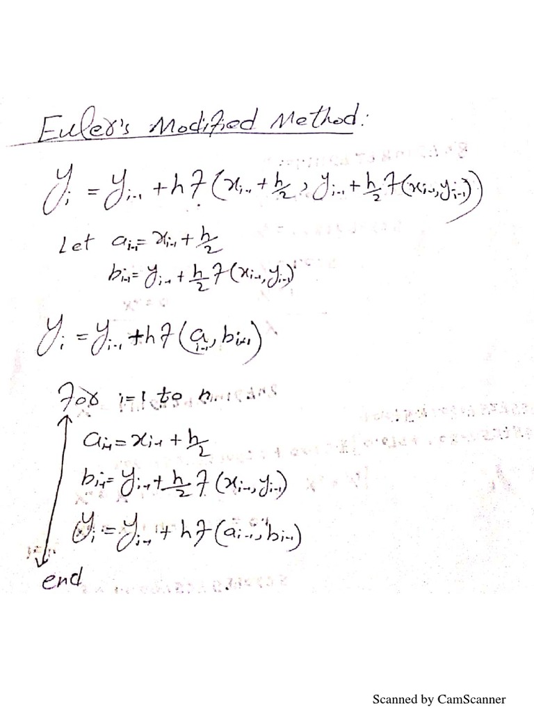 Euler Modified Method | PDF