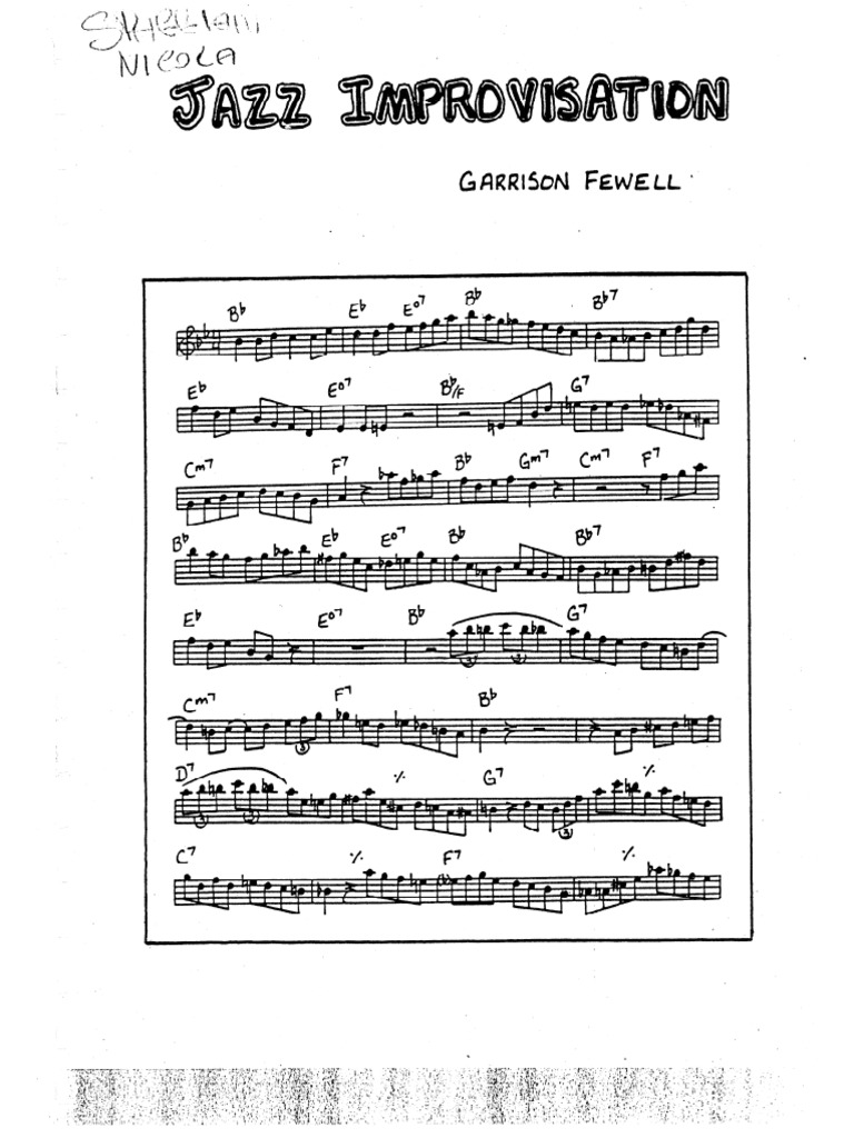 Garrison Fewell - Jazz Improvisation | PDF