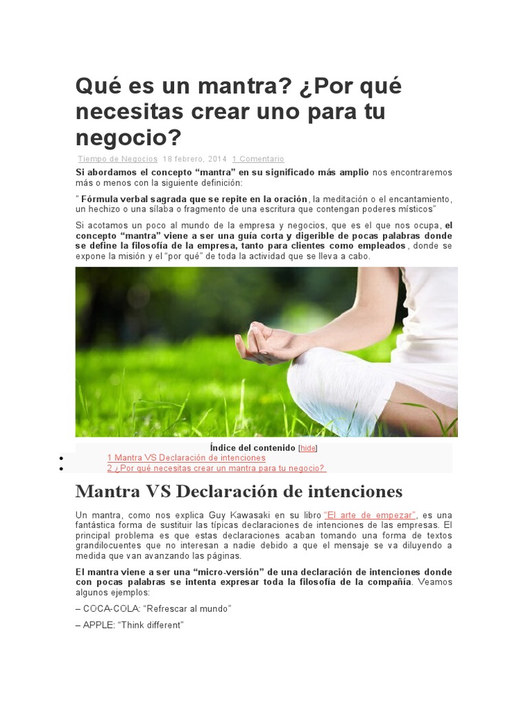 Qué Es Un Mantra | PDF