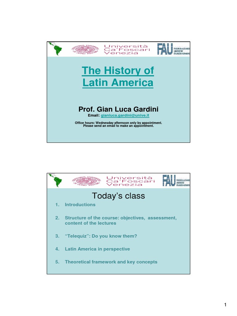 HIST LAT AM Lec 1 - Lecture Slides - PDF | PDF | Lecture | The United ...