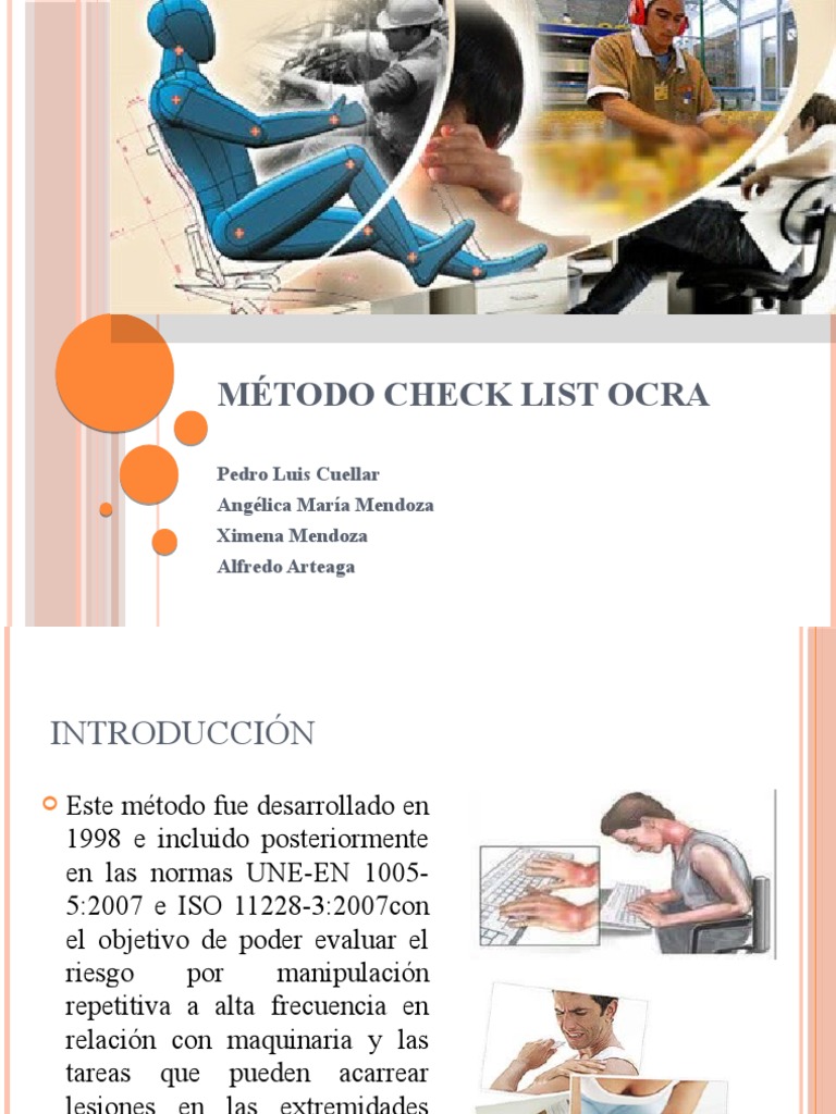 4-Metodo Check List Ocra GRUPO 8 | PDF | Codo | Almuerzo