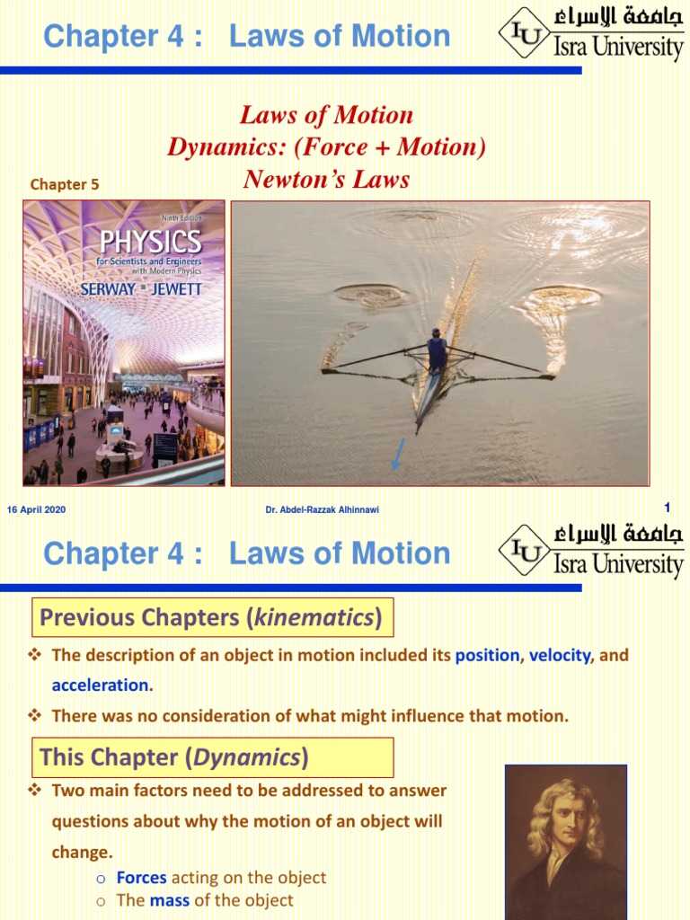 Chapter 4 Laws of Motion Lecture 1 | PDF | Newton's Laws Of Motion | Force