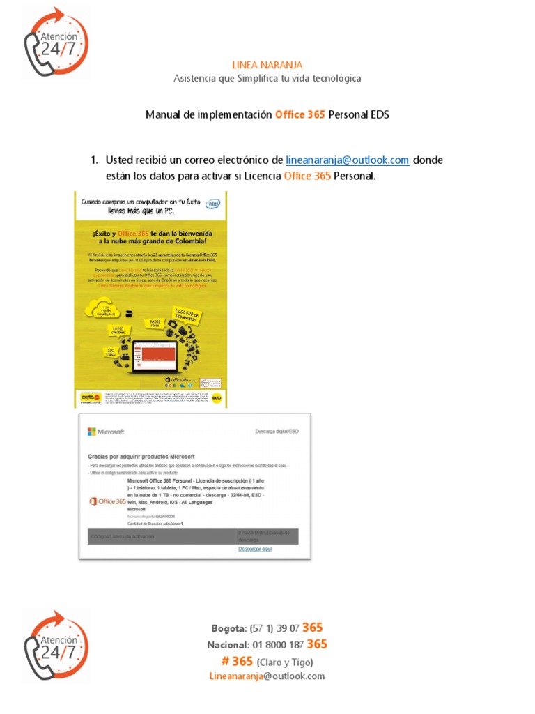 Manual de Instalacion Office 365 Personal | PDF | Microsoft Office ...