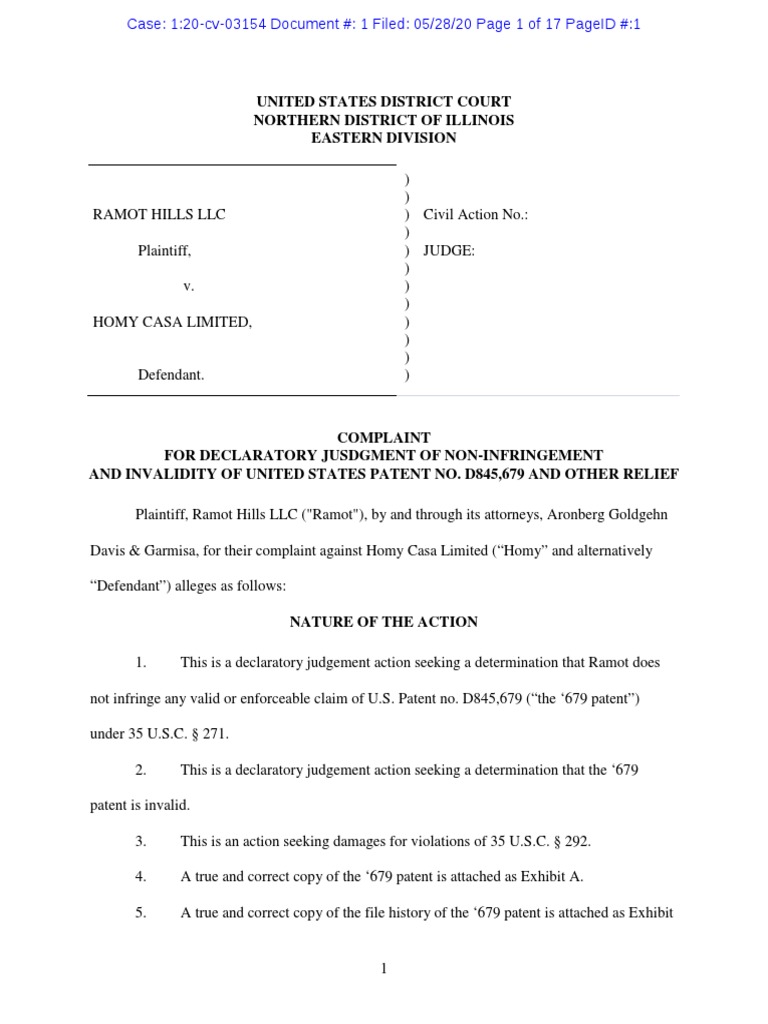 Patent Non-Infringement Lawsuit | PDF | Patent | Patent Infringement