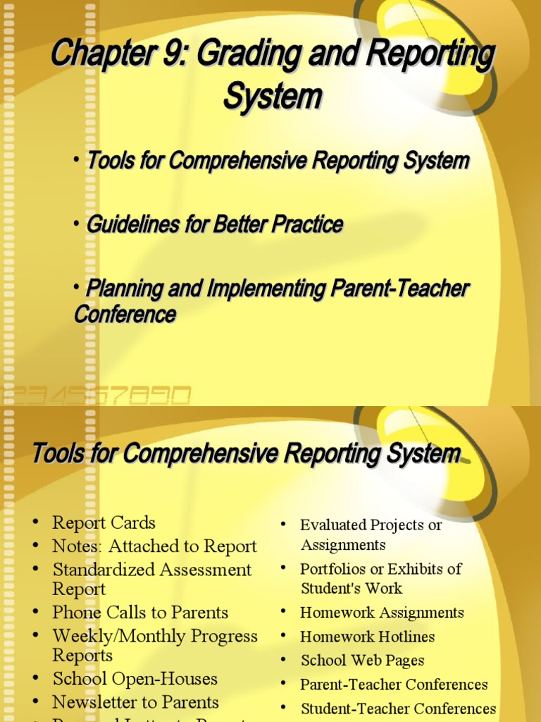 Chapter 9: Grading and Reporting System | PDF | Teachers | Educational ...