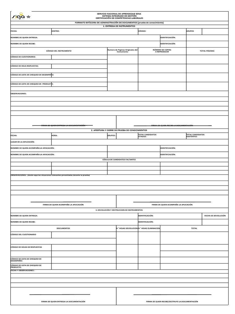 GCC-F-046 Bitácora Administración de Documentos | PDF | Informática ...