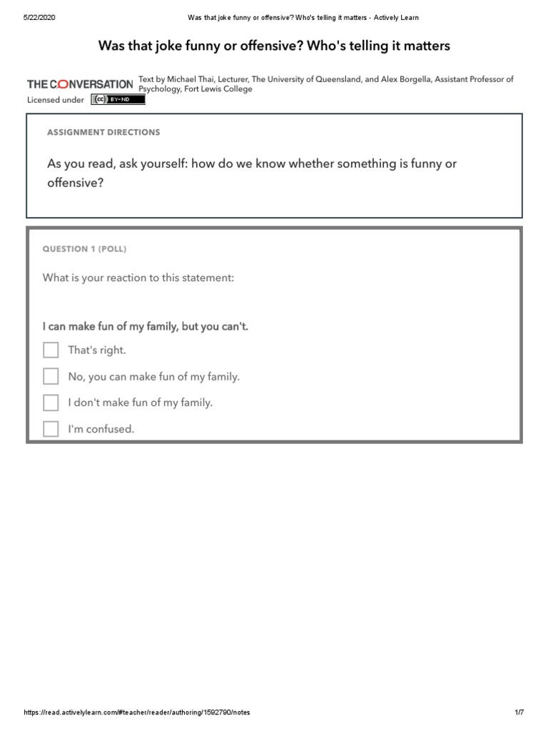 Was That Joke Funny or Offensive | PDF | Jokes | Saturday Night Live