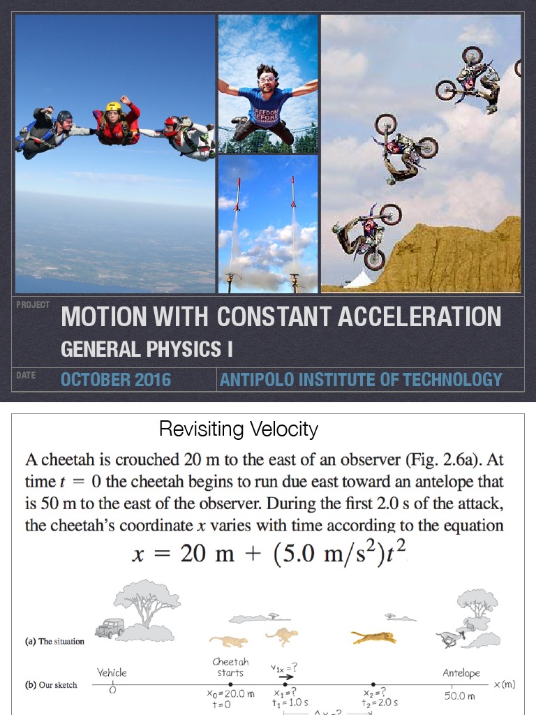 Module 3 - Motion With Constant Acceleration | PDF