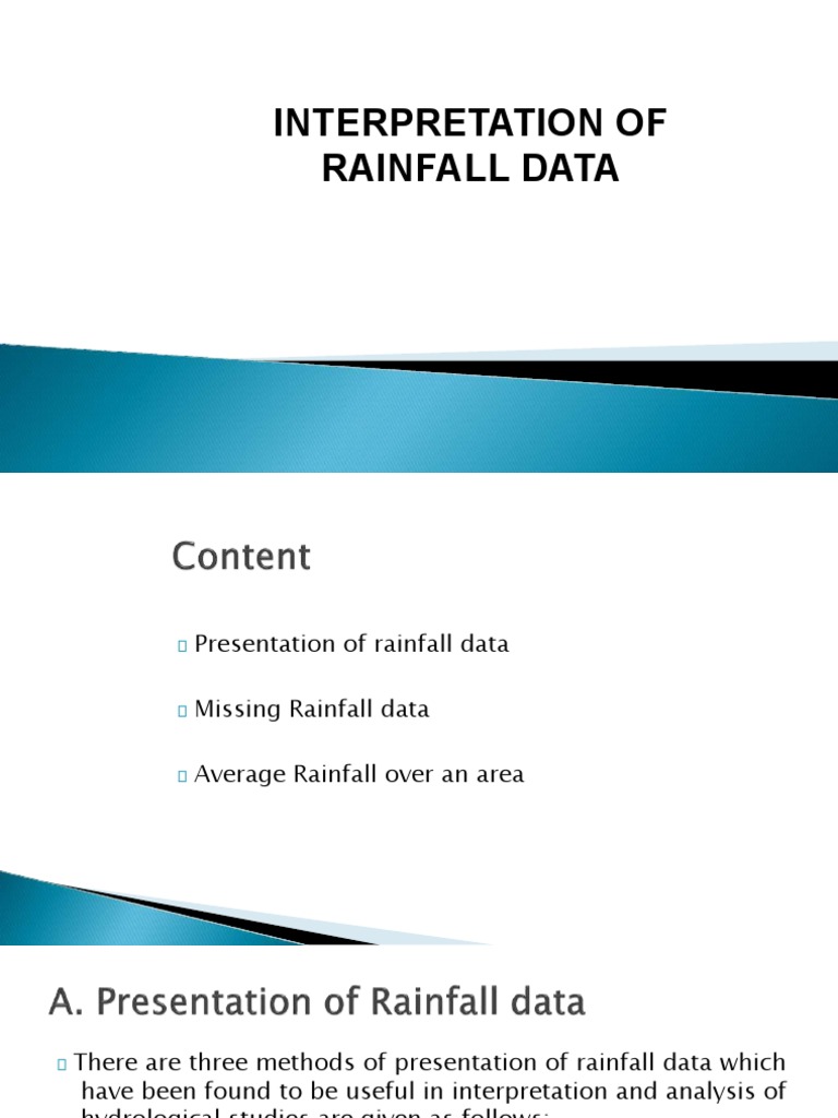 Rainfall Data Interpretation Methods | PDF | Contour Line | Precipitation
