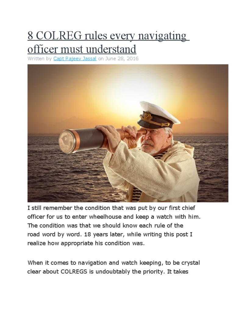 8 COLREG Rules Every Navigating Officer Must Understand | PDF | Radar ...