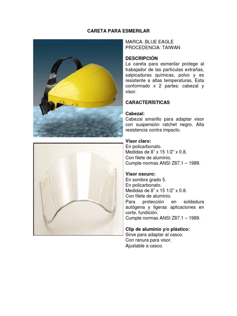 Careta para Esmerilar | PDF