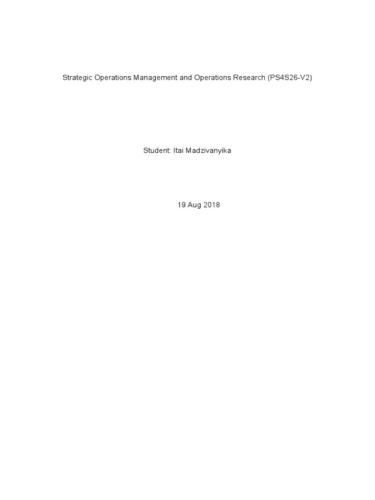 Strategic Operations Management Skills | PDF | Operations Management | Project Management