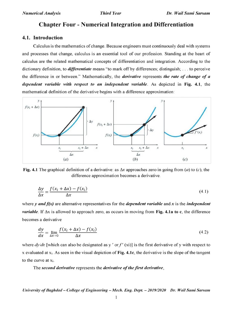Chapter Four - Numerical Integration and Differentiation - VO | PDF