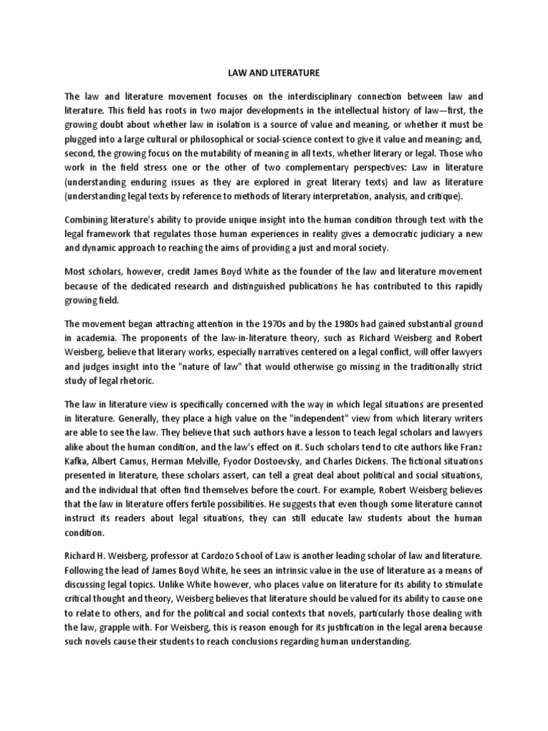 Law and Literature | PDF | Oscar Wilde | Prison