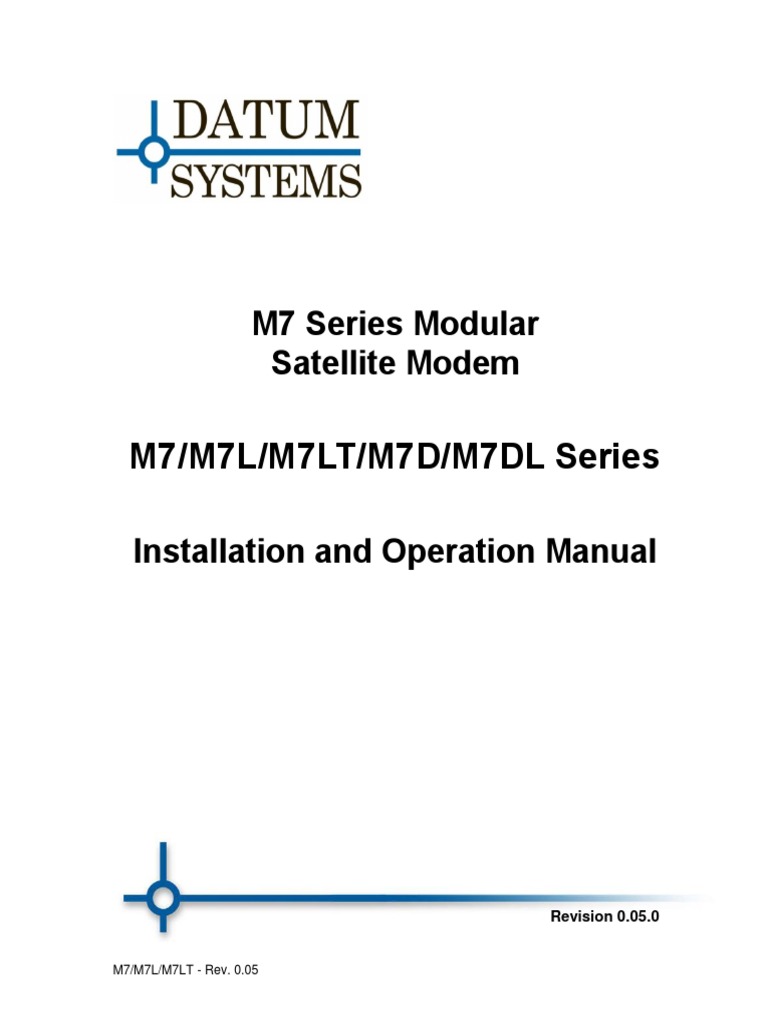 M7 Main Manual 0 05 Final | PDF | Computer Network | Modem