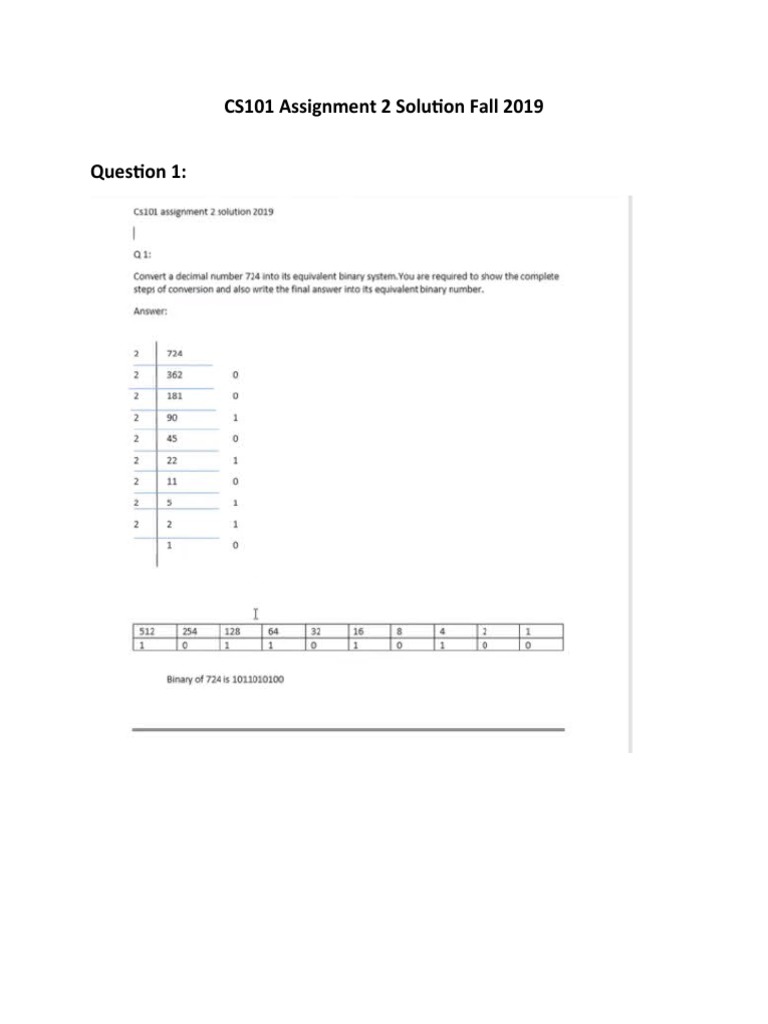 CS101 Fall 2019 Assignment 2 Solution | PDF