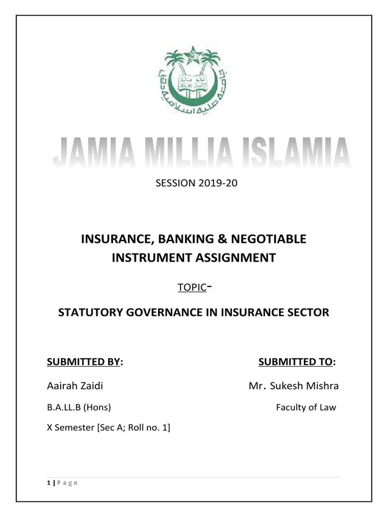 NIA Assignment | PDF | Audit Committee | Insurance