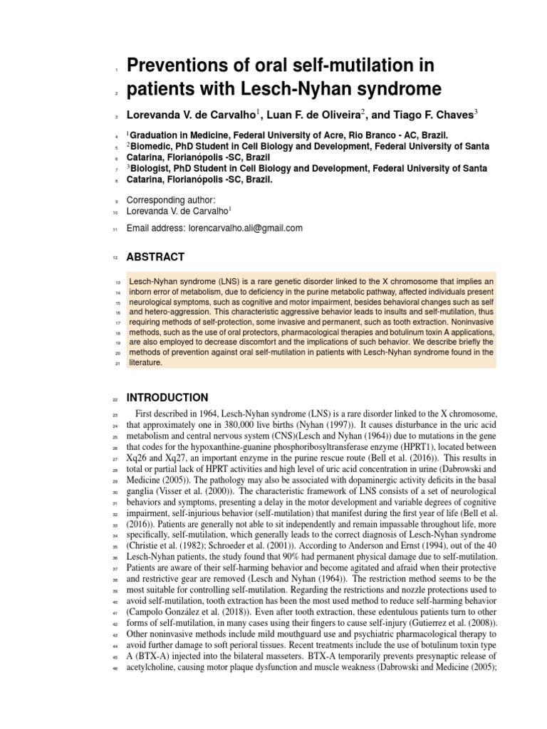 Preventions-Oral-Mutilation Final Peerj | PDF | Botulinum Toxin ...