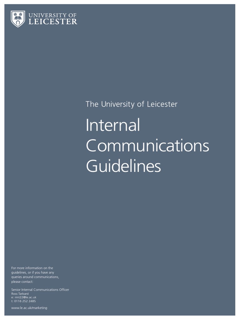 UoL Internal Comms Guidelines FINAL | PDF | Social Media | Popular Culture & Media Studies