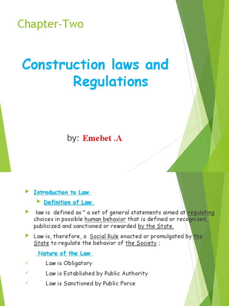 Ch.2 Construction Laws and Regulations | PDF | General Contractor ...