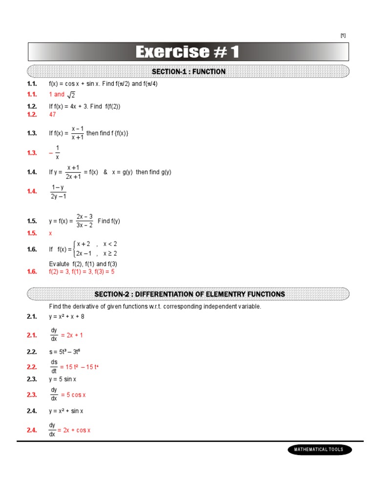 Exercise Pdf Pdf Euclidean Vector Derivative