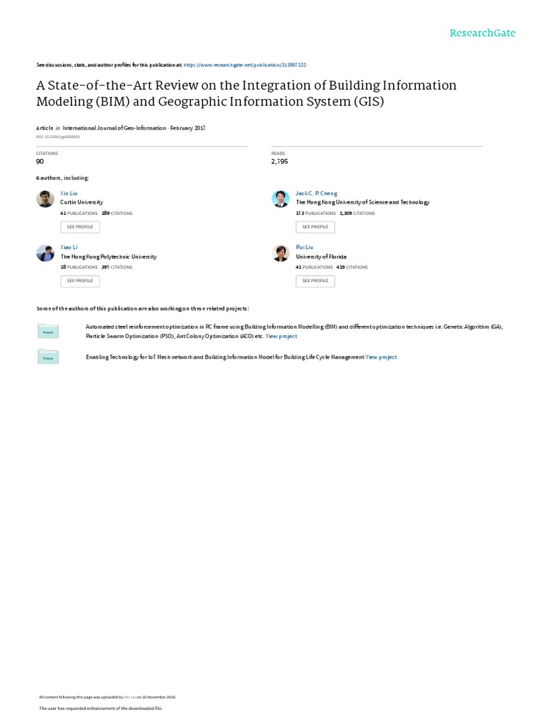 A State-of-the-Art Review On The Integration of Building Information ...