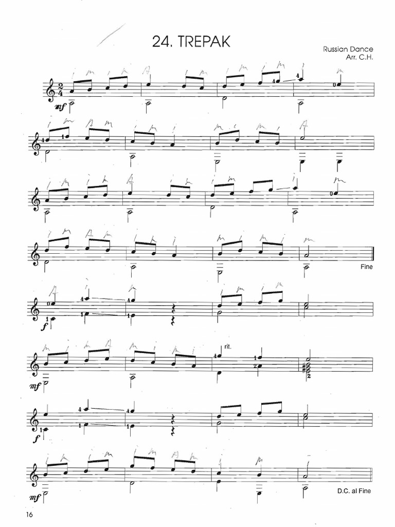 Russian Dance Trepak Arrangement | PDF | Entertainment (General)