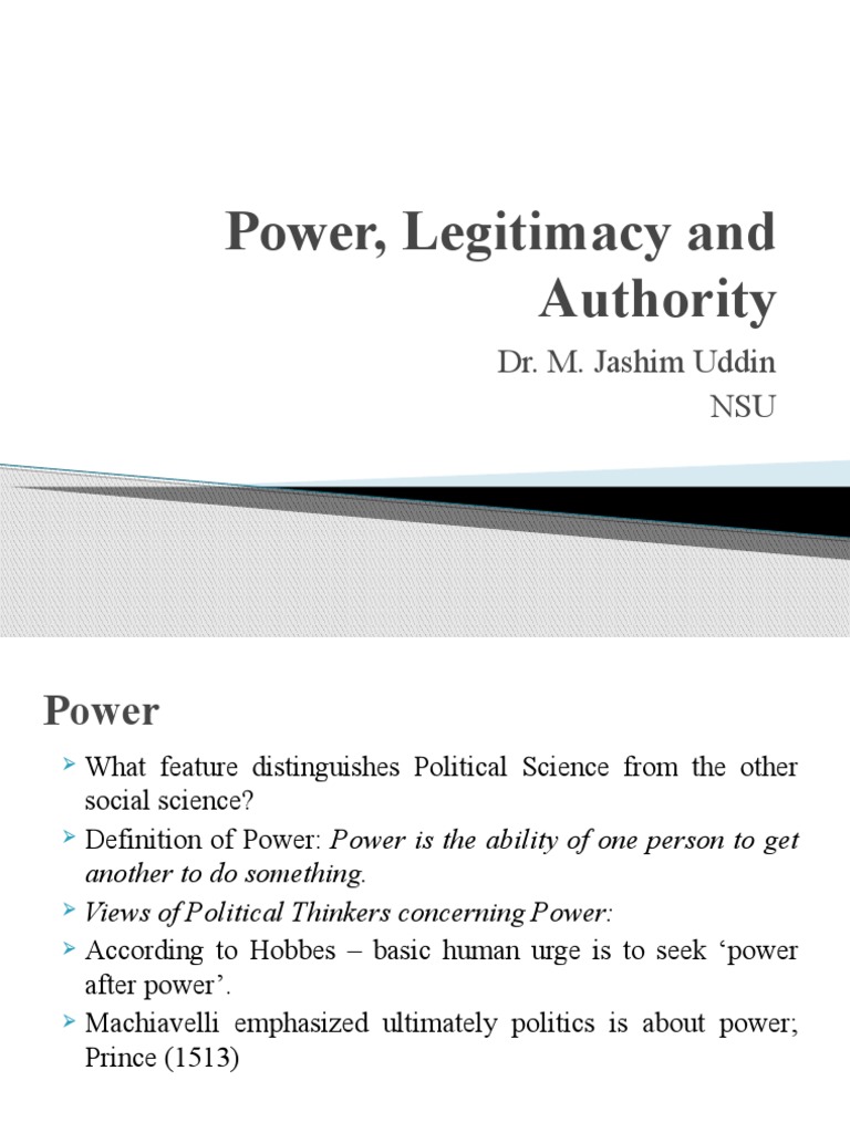 Lecture 2 Political Power, Legitimacy and Authority | PDF | Rationality ...