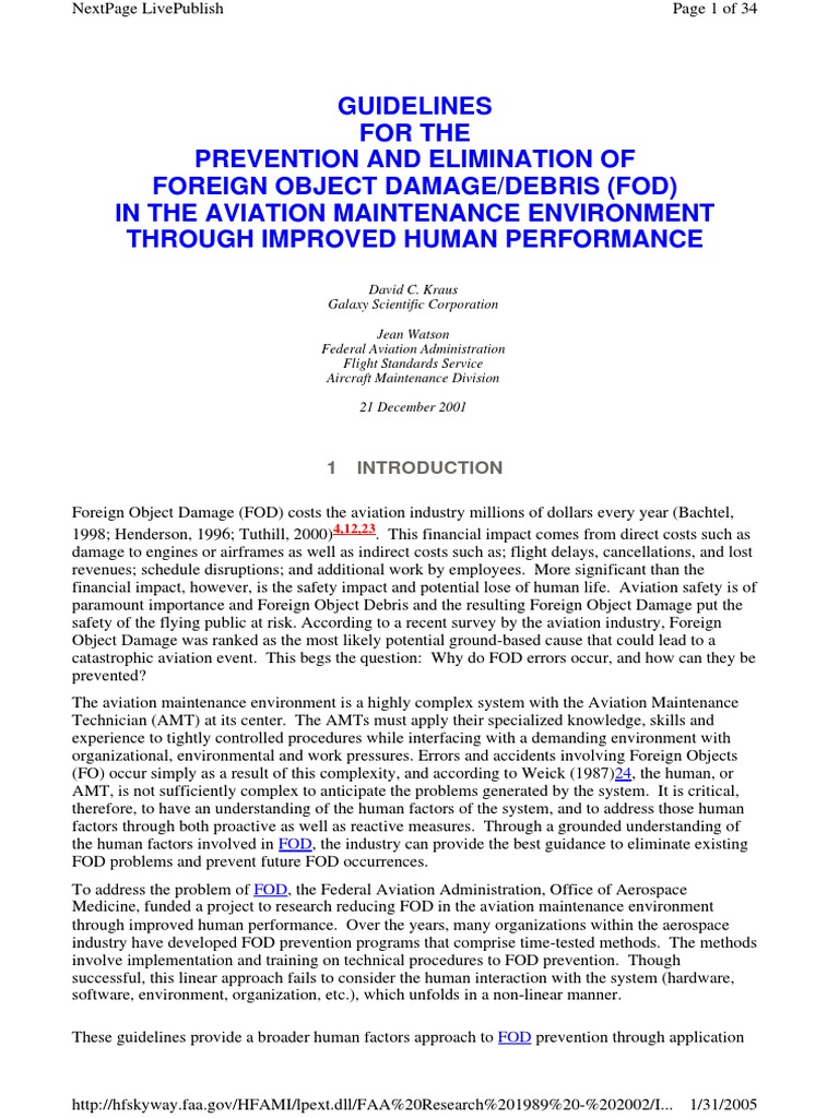 Guidelines For The Prevention and Elimination of Fod | PDF | Foreign ...